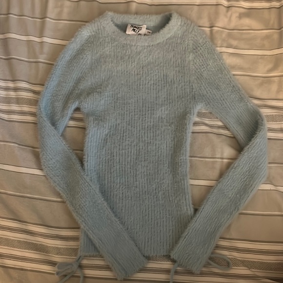 Princess Polly | Sweaters | Princess Polly Blue Fuzzy Sweater | Poshmark